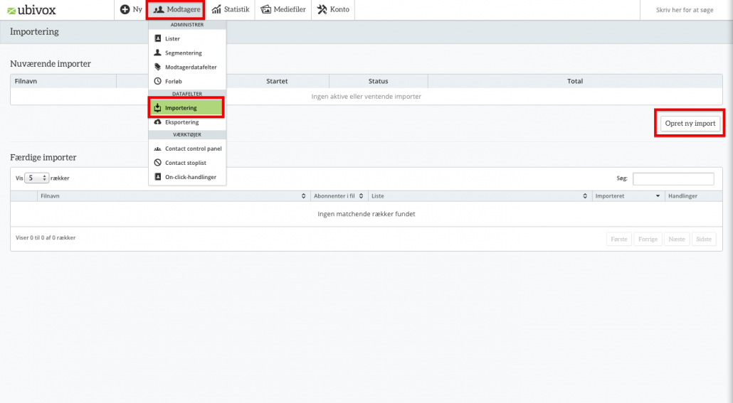 Brevfletning i Ubivox – Ubivox Danmark Support