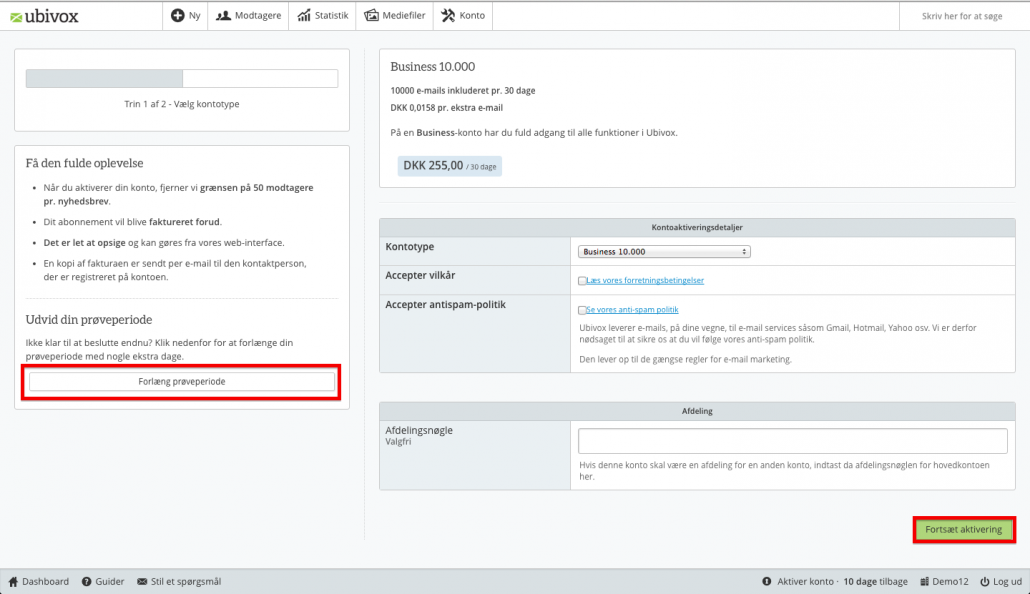 Hvordan aktiverer jeg min konto? – Ubivox Danmark Support